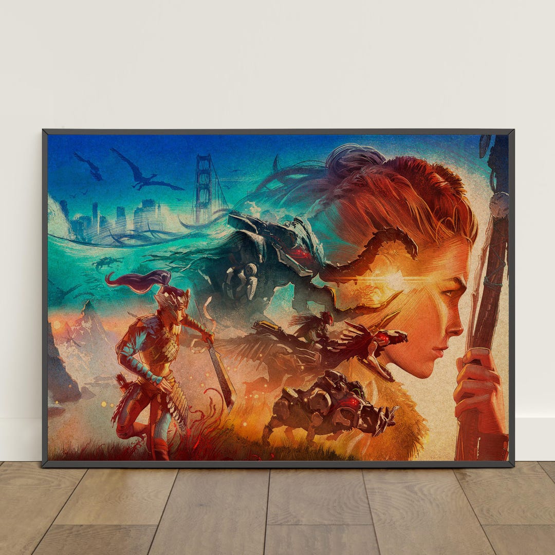 Horizon Zero Dawn Poster | Retro Print | Wall Art | Kraft Paper Print ...