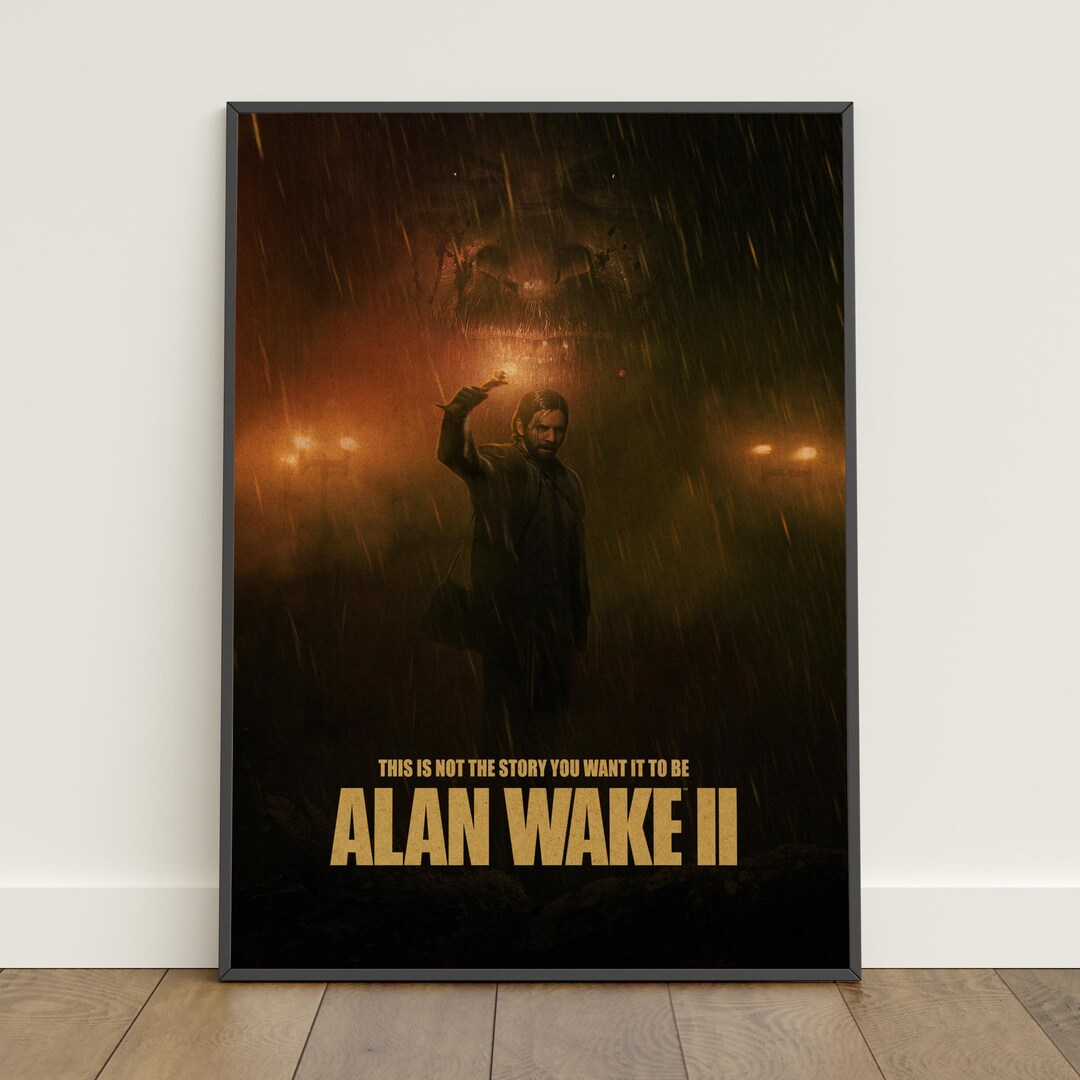 Alan Wake Poster | Retro Print | Wall Art | Kraft Paper Print | Home ...