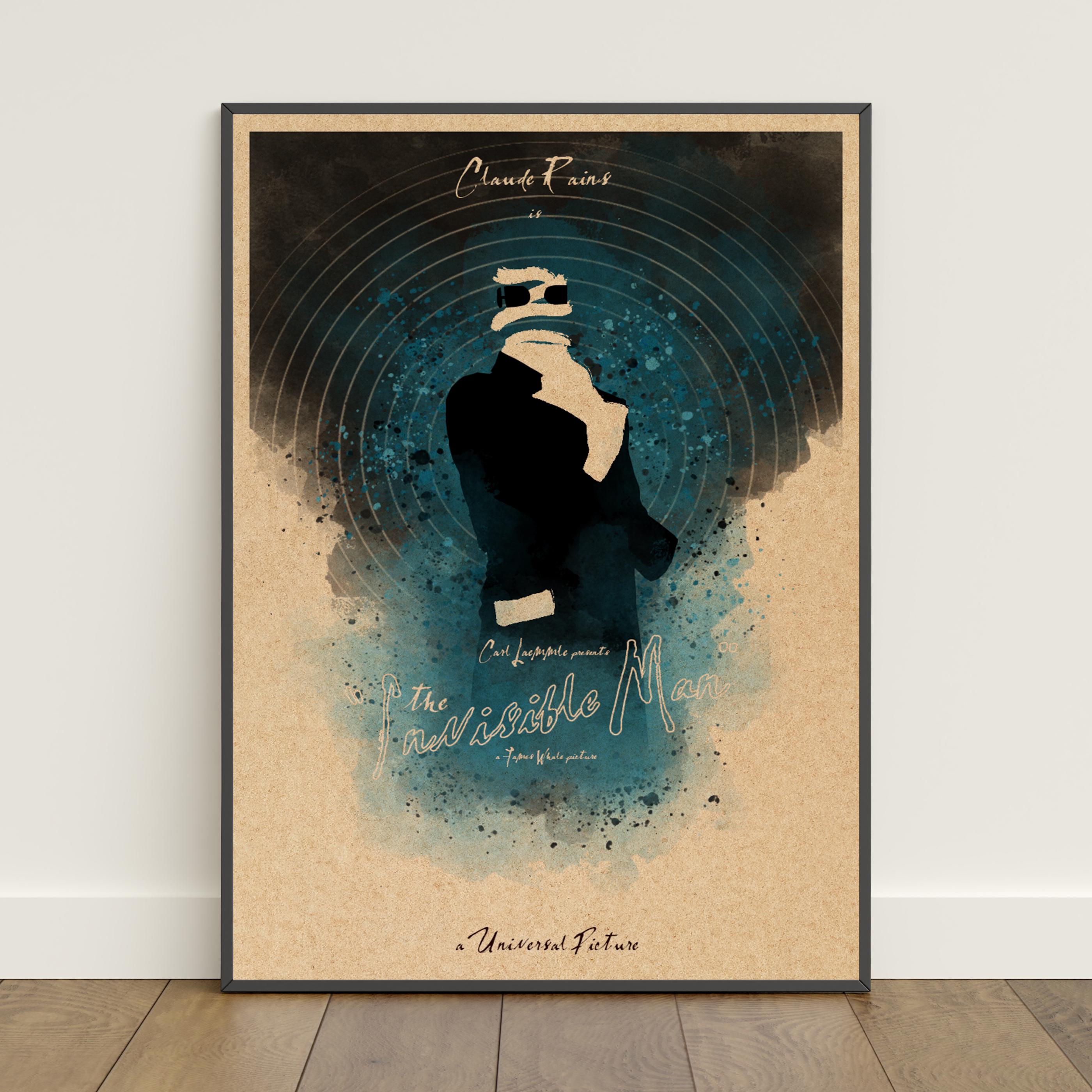 The Invisible Man Poster Retro Print Wall Art Kraft Paper Print Home ...
