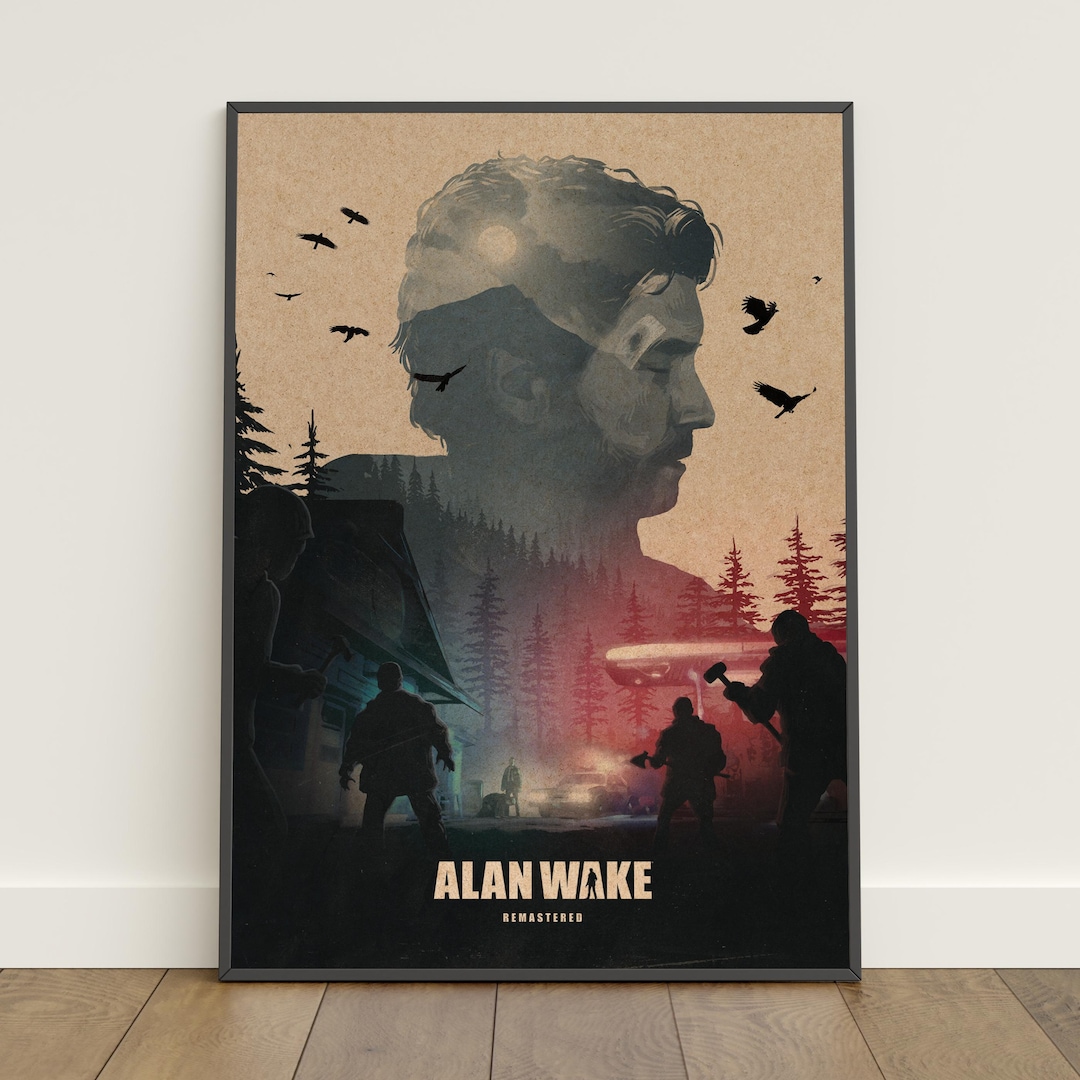 Alan Wake Poster | Retro Print | Wall Art | Kraft Paper Print | Home ...