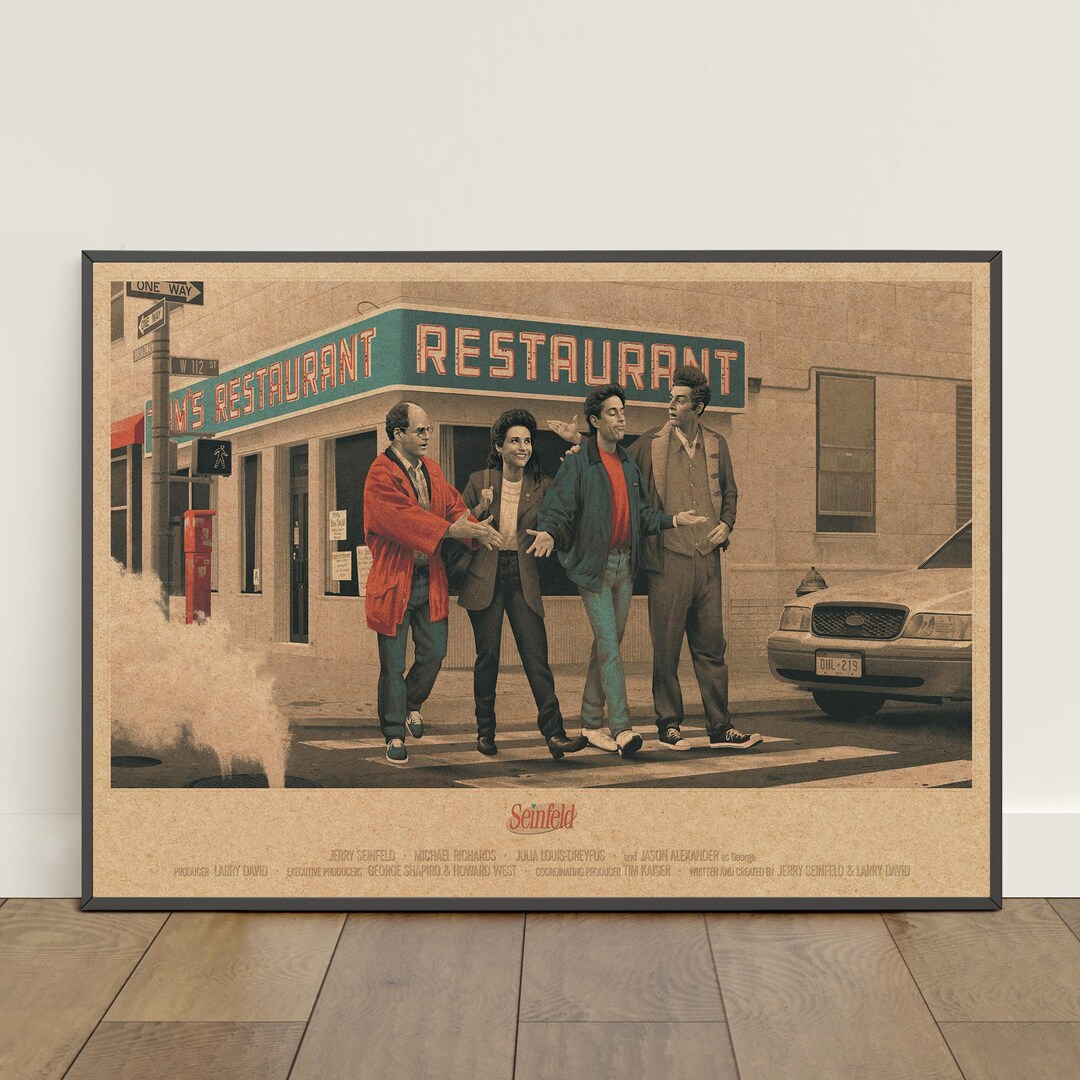 Seinfeld Poster | Retro Print | Wall Art | Kraft Paper Print | Home ...