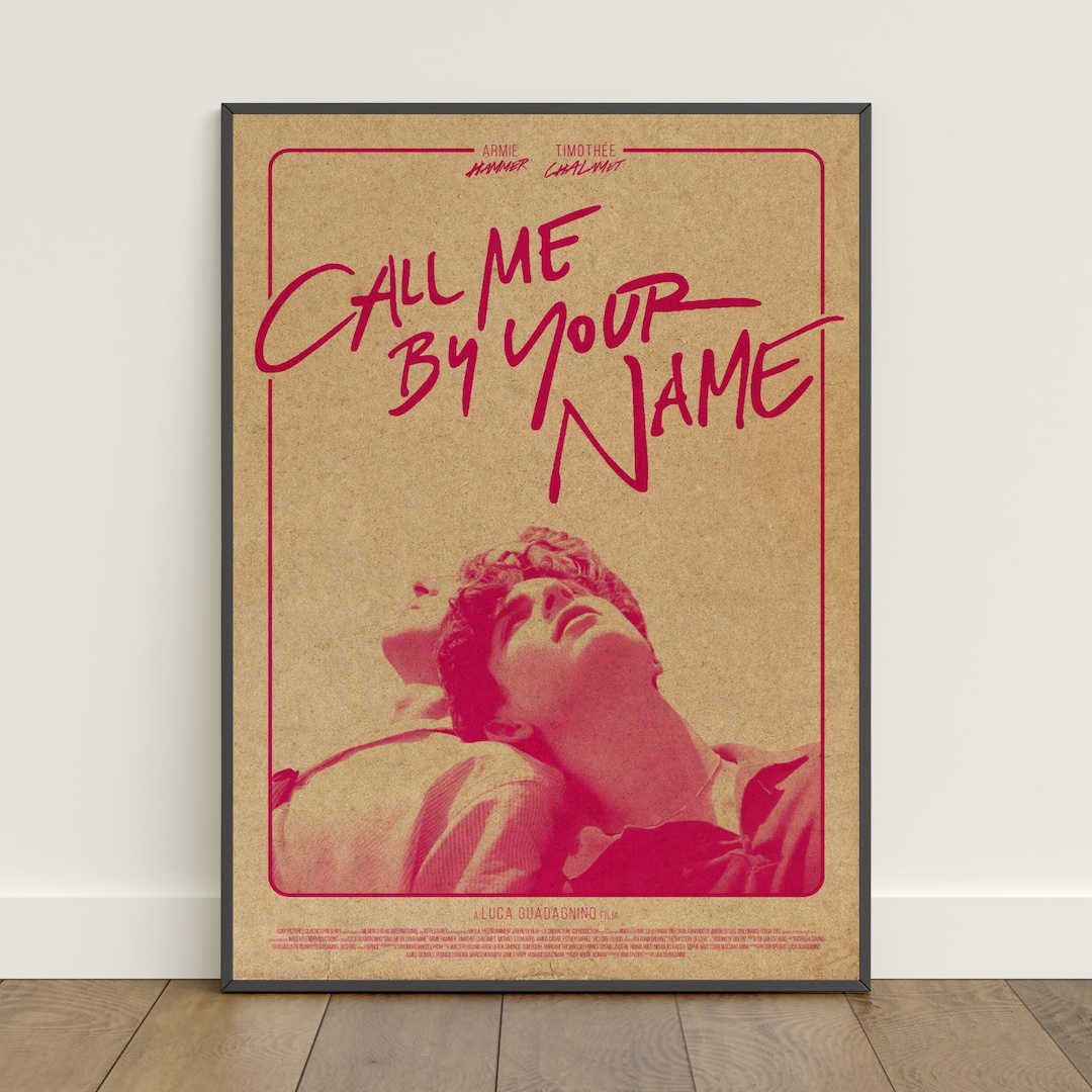 Call Me by Your Name Poster | Retro Print | Wall Art | Kraft Paper ...