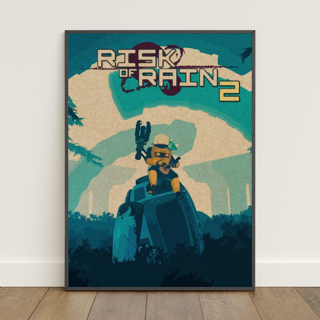 Risk of Rain Poster | Retro Print | Wall Art | Kraft Paper Print | Home ...