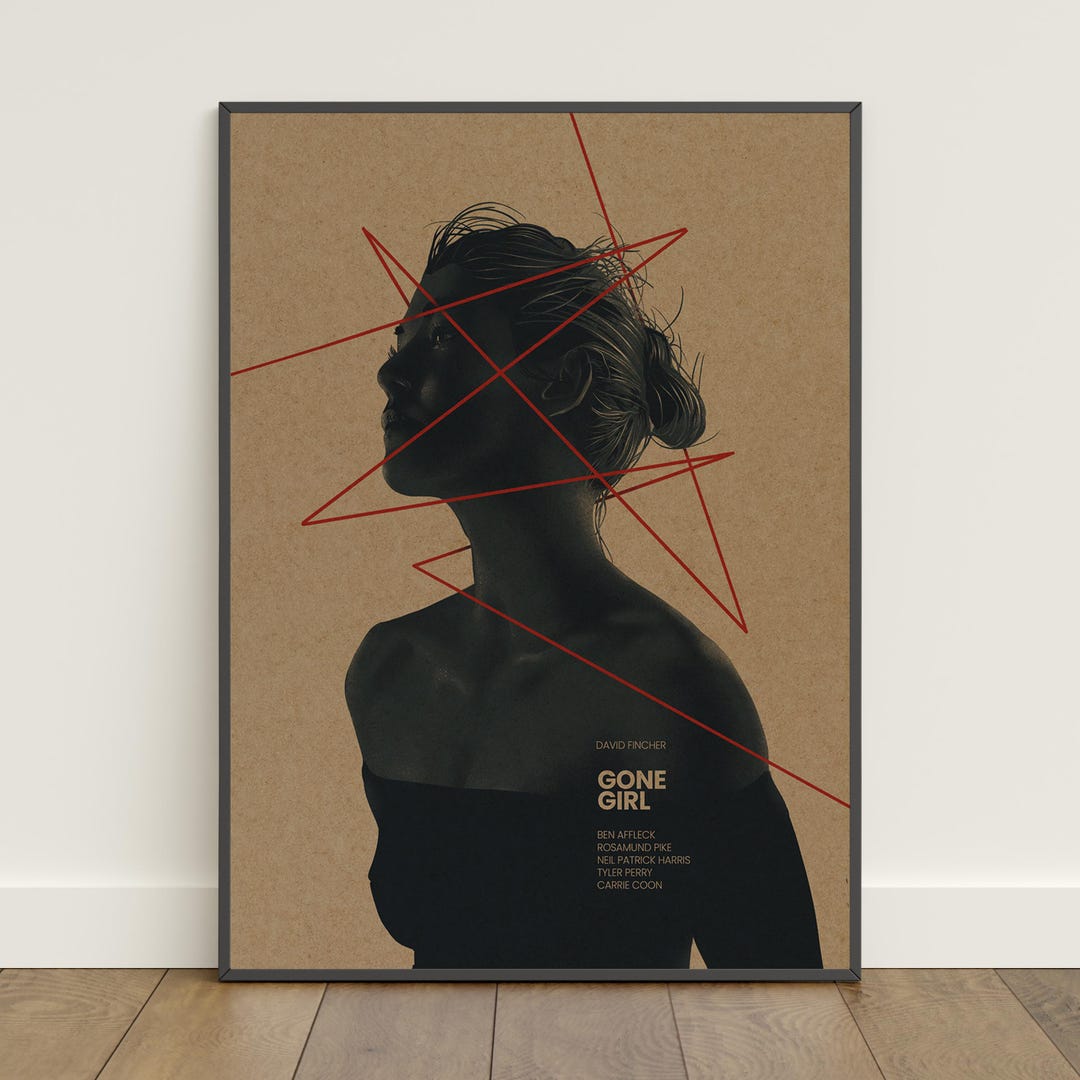 Gone Girl Poster | Retro Print | Wall Art | Kraft Paper Print | Home ...