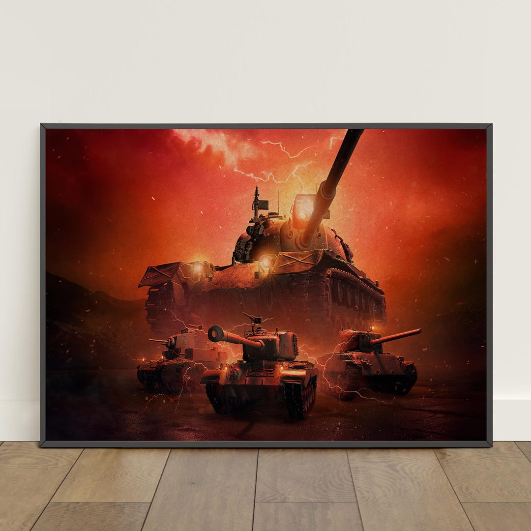 World of Tanks Poster | Retro Print | Wall Art | Kraft Paper Print ...