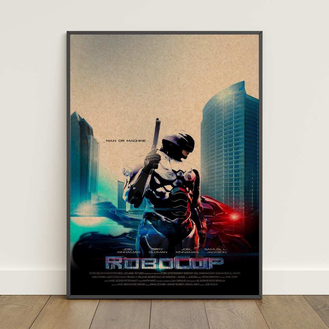 Robocop Poster | Retro Print | Wall Art | Kraft Paper Print | Home ...