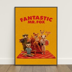 Fantastic Mr. Fox Poster | Retro Print | Wall Art | Kraft Paper Print ...