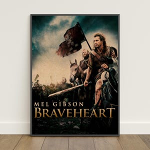 Braveheart Poster | Retro Print | Wall Art | Kraft Paper Print | Home ...