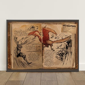 Ark Survival Evolved Poster | Retro Print | Wall Art | Kraft Paper ...