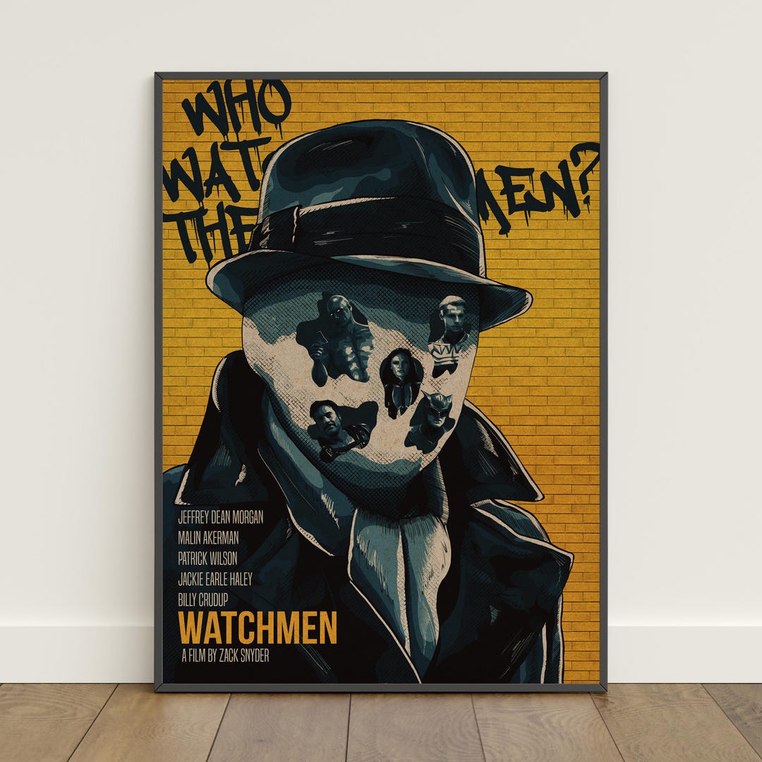 Watchmen Poster | Retro Print | Wall Art | Kraft Paper Print | Home ...