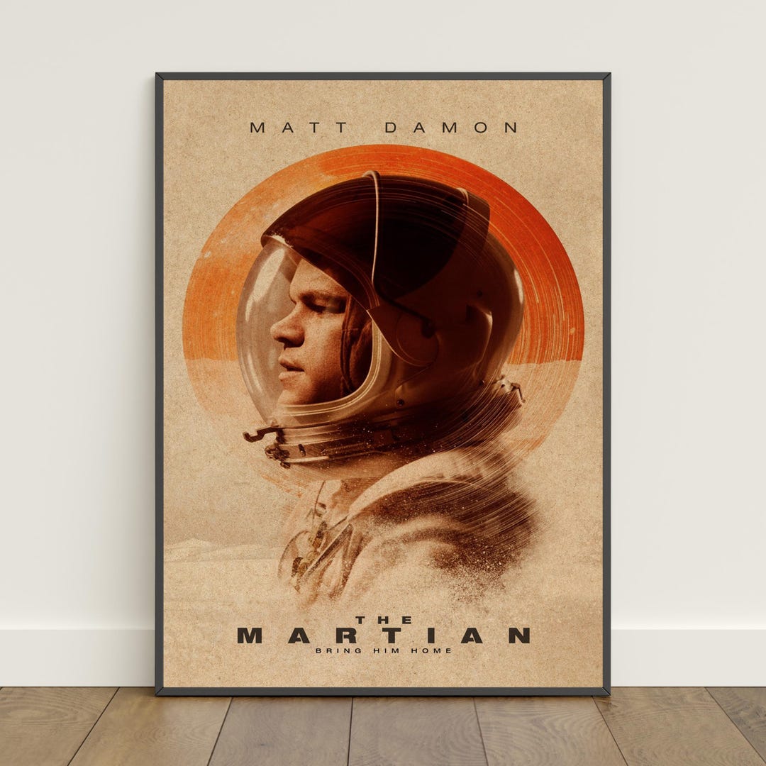 The Martian Poster | Retro Print | Wall Art | Kraft Paper Print | Home ...