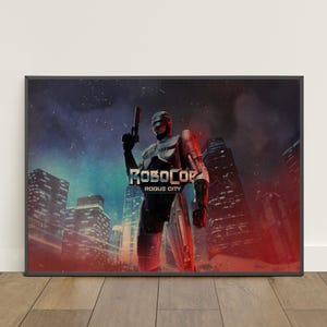 Robocop Poster | Retro Print | Wall Art | Kraft Paper Print | Home ...