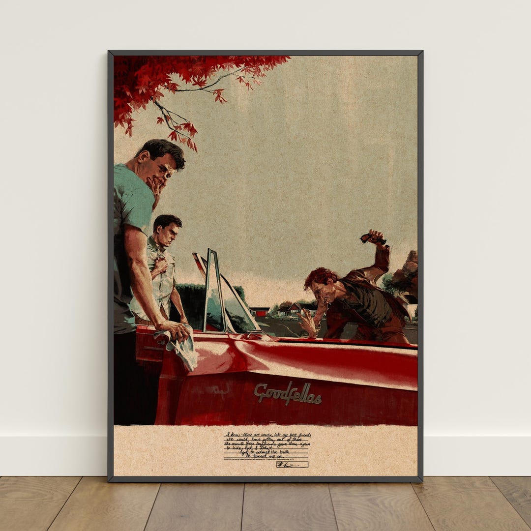 Goodfellas Poster | Retro Print | Wall Art | Kraft Paper Print | Home ...