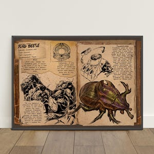 Ark Survival Evolved Poster | Retro Print | Wall Art | Kraft Paper ...