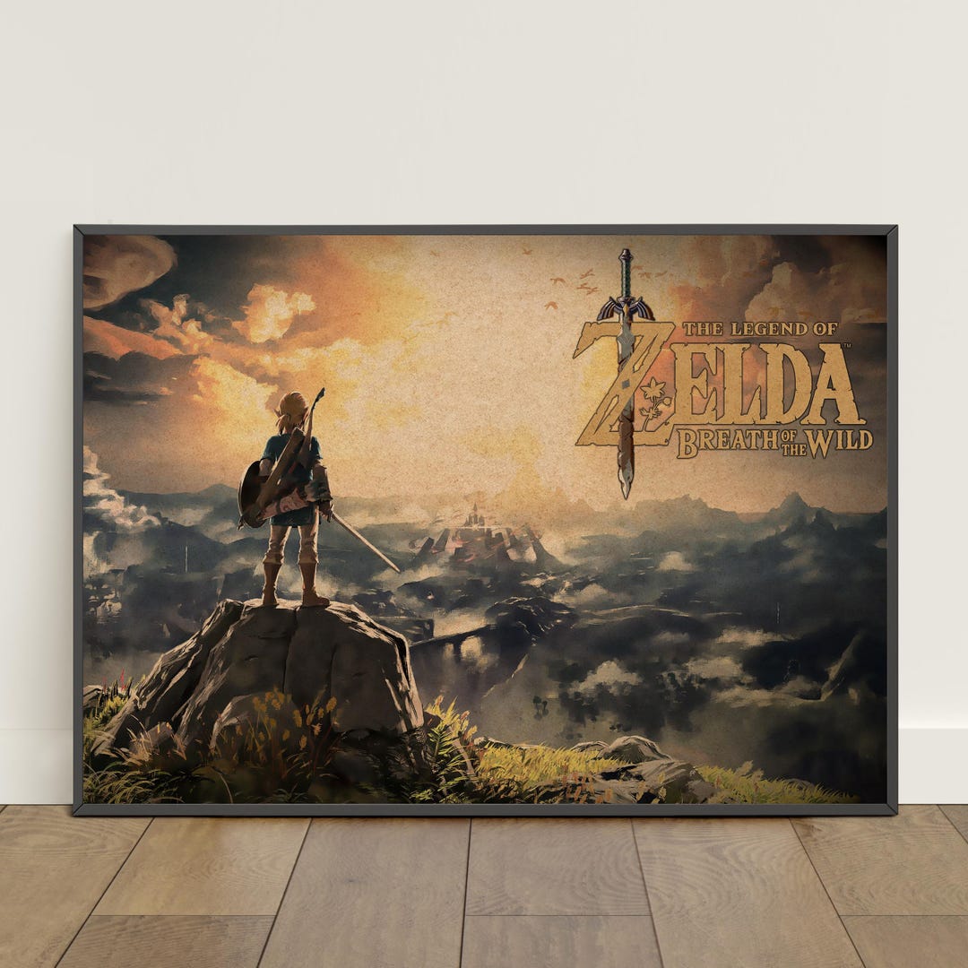 The Legend of Zelda Poster | Retro Print | Wall Art | Kraft Paper Print ...
