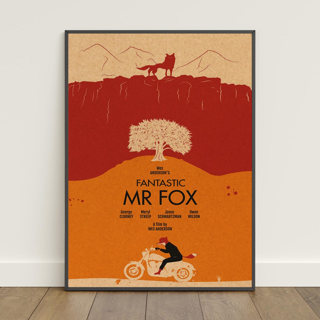 Fantastic Mr. Fox Poster | Retro Print | Wall Art | Kraft Paper Print ...
