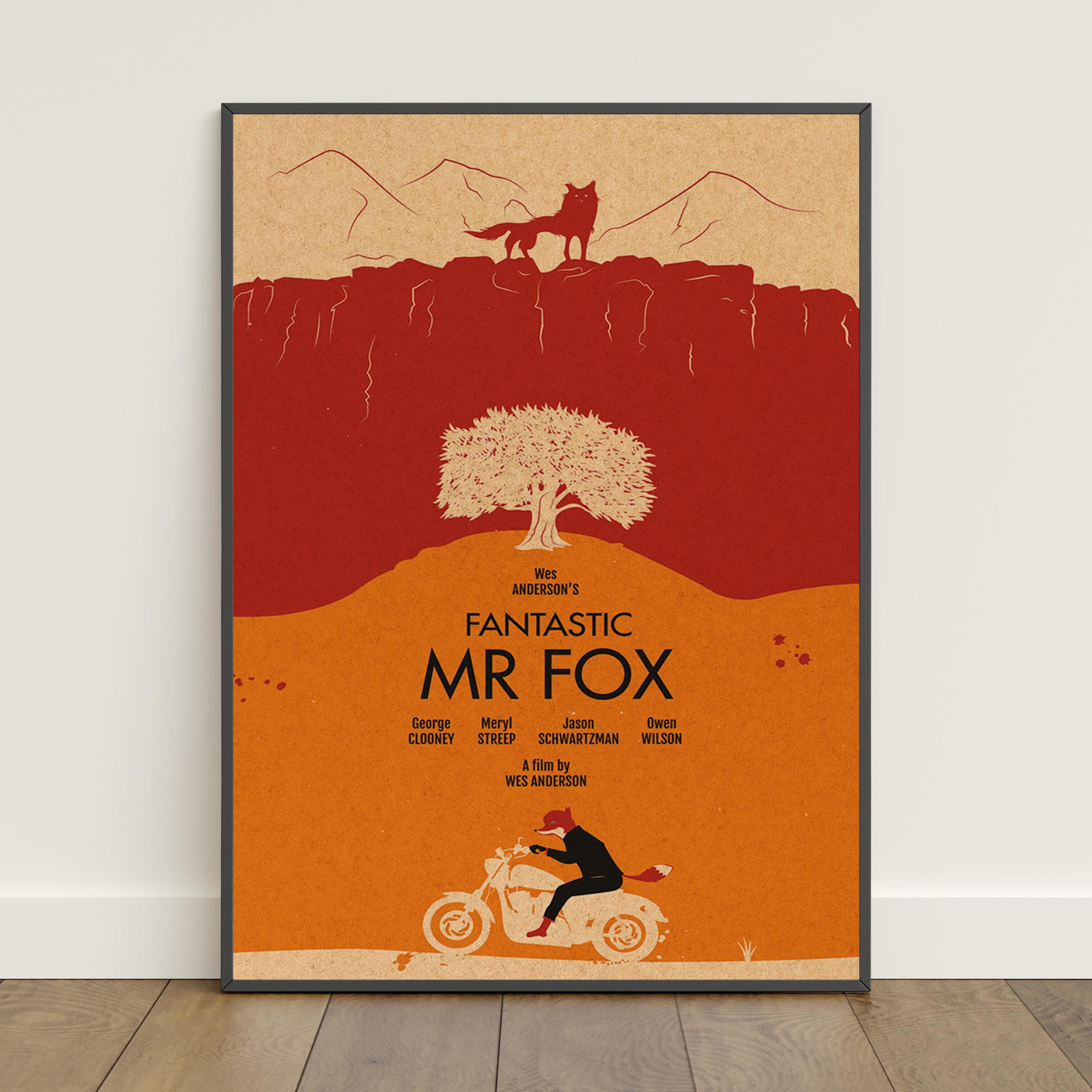 Fantastic Mr. Fox Poster | Retro Print | Wall Art | Kraft Paper Print ...