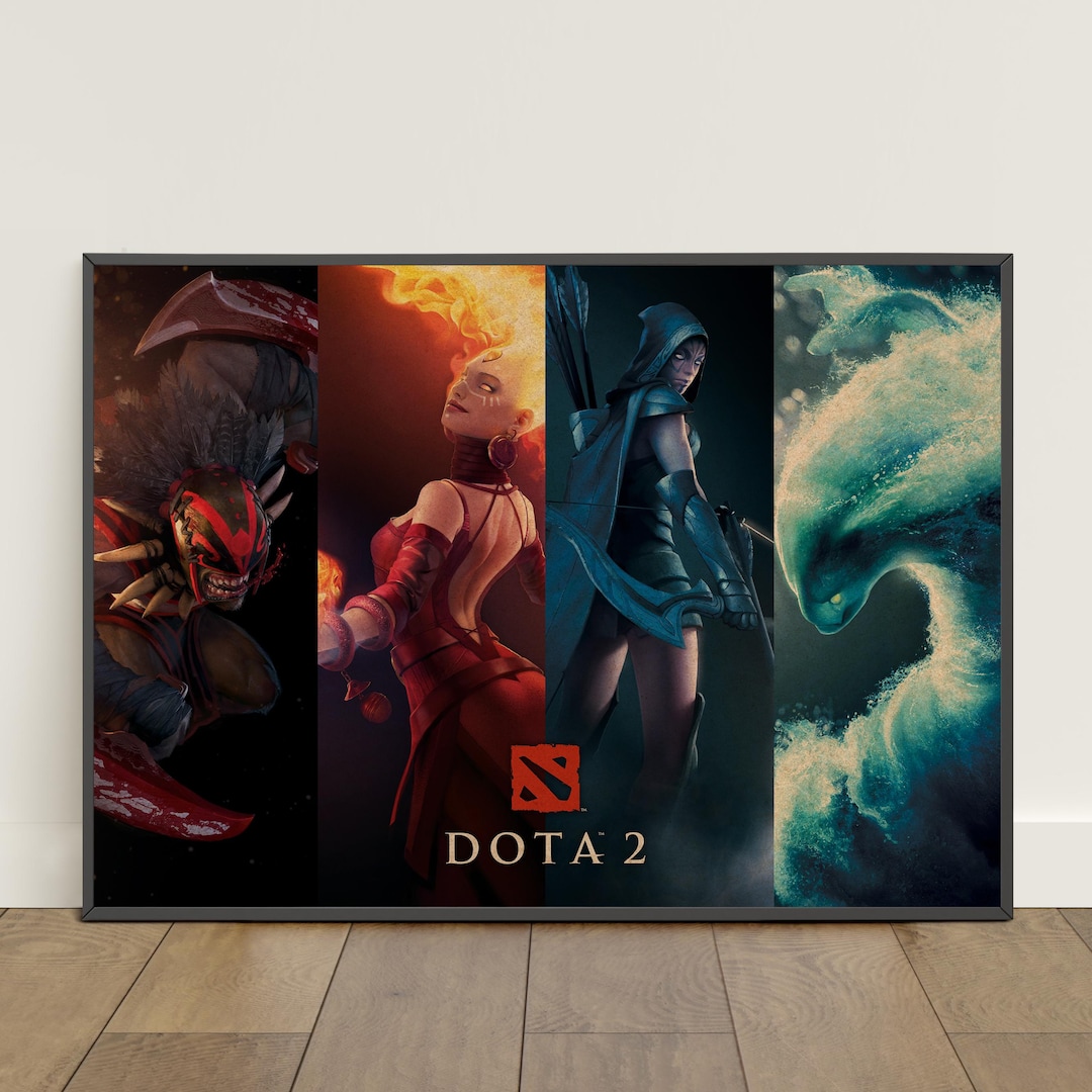 Dota 2 Poster Retro Print Wall Art Kraft Paper Print Home Decor Gift ...