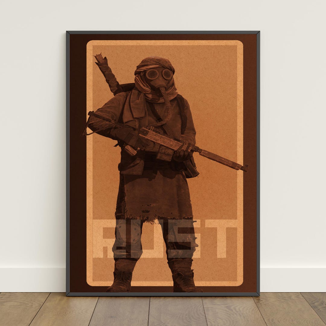 Rust Poster | Retro Print | Wall Art | Kraft Paper Print | Home Decor ...