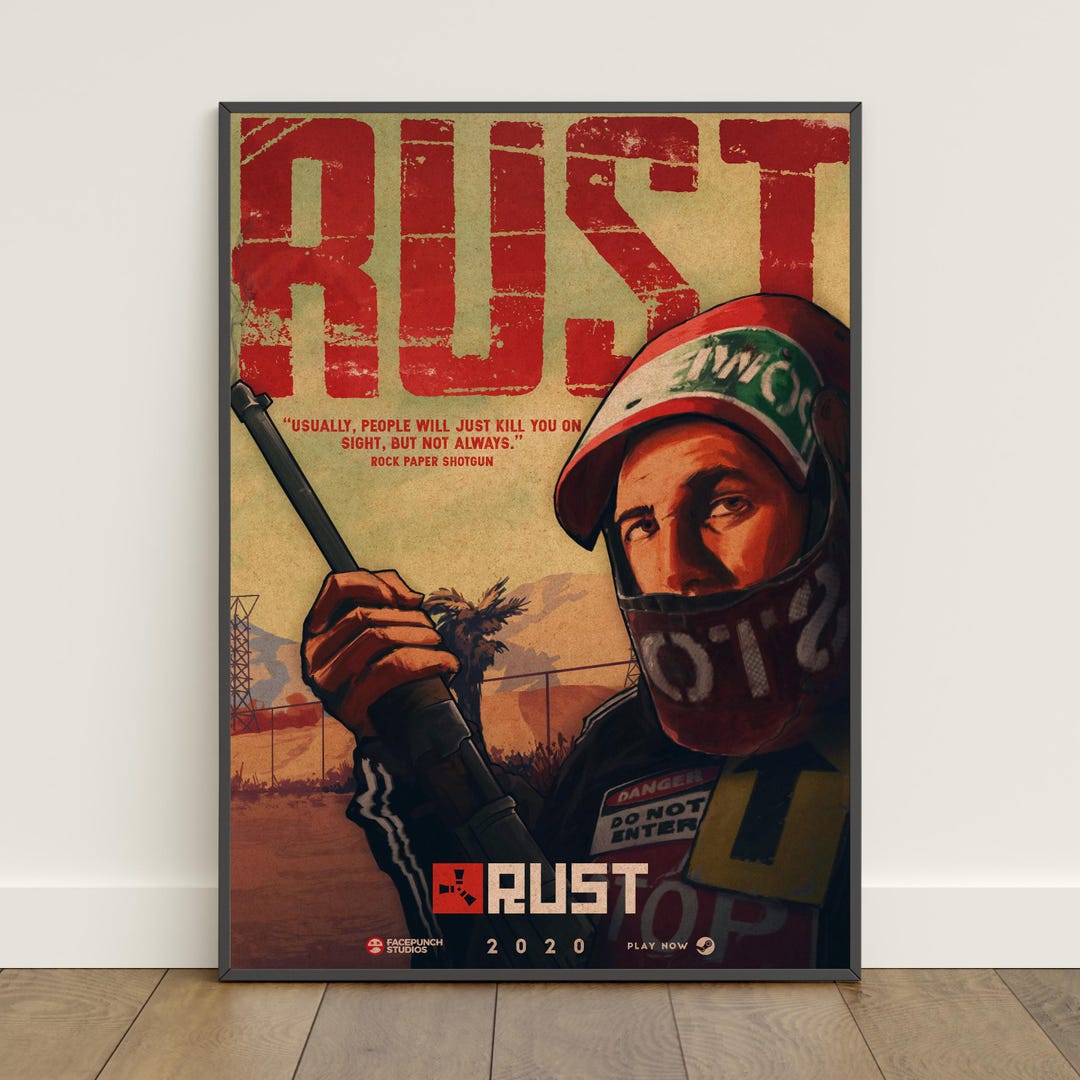 Rust Poster | Retro Print | Wall Art | Kraft Paper Print | Home Decor ...