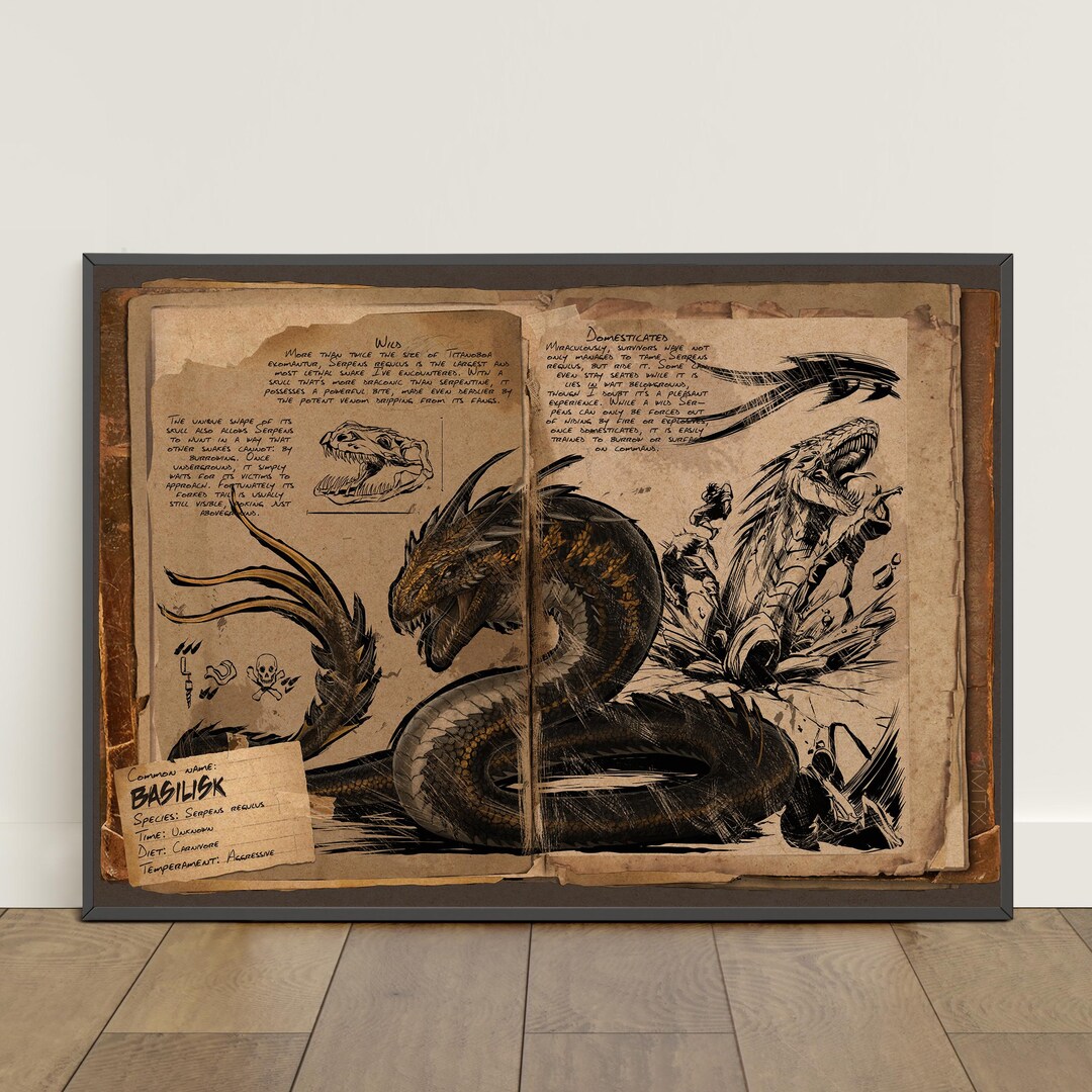 Ark Survival Evolved Poster | Retro Print | Wall Art | Kraft Paper ...