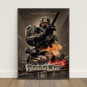 Robocop Poster | Retro Print | Wall Art | Kraft Paper Print | Home ...