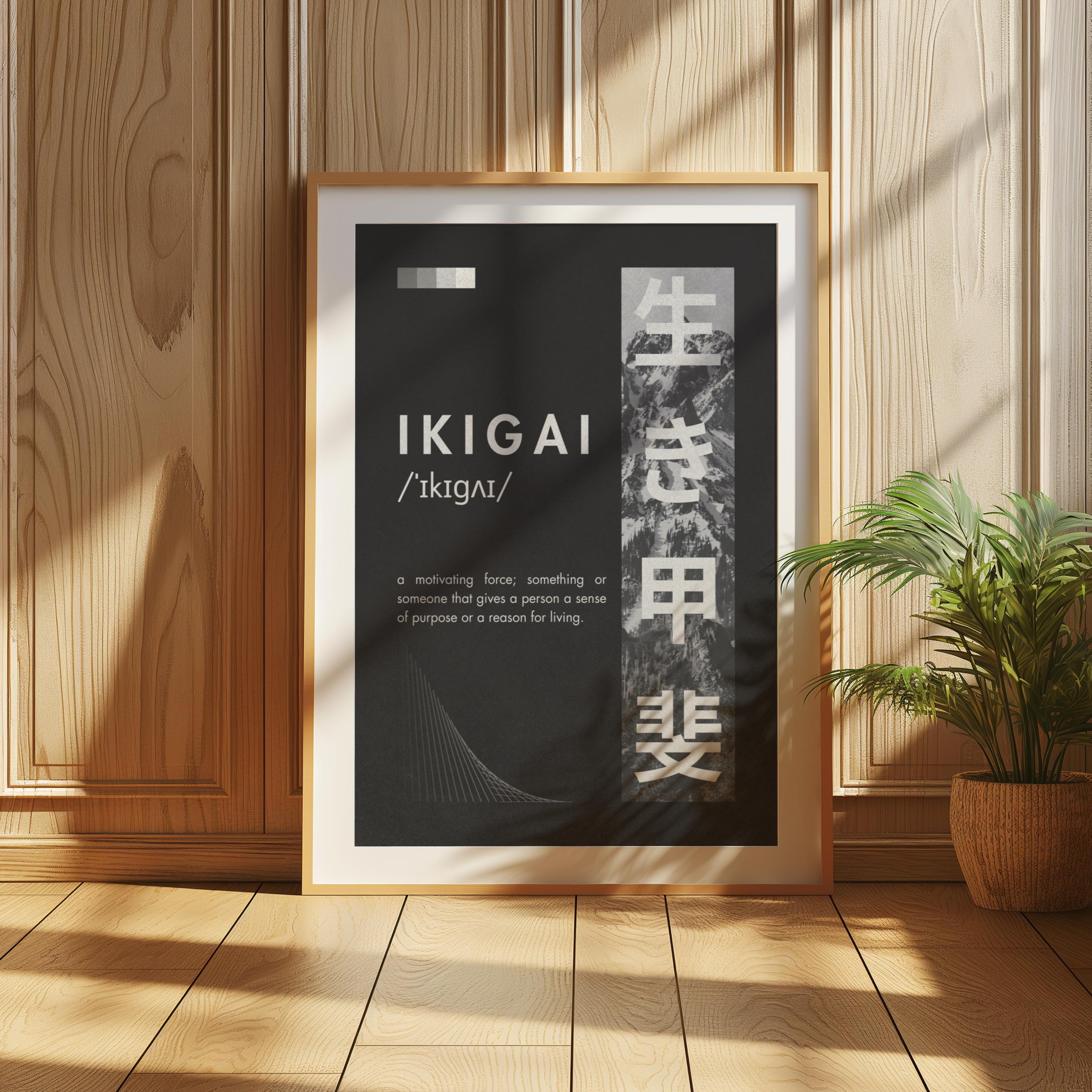 Ikigai Japanese Philosophy Wall Art - Etsy