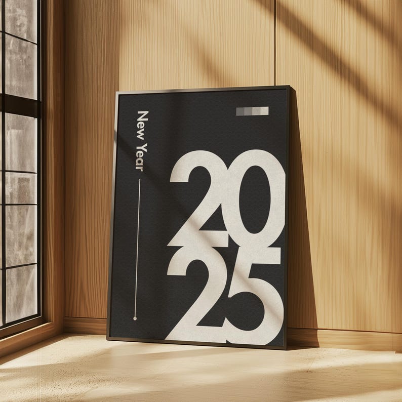 New Year 2025 Celebration Art Print - Etsy