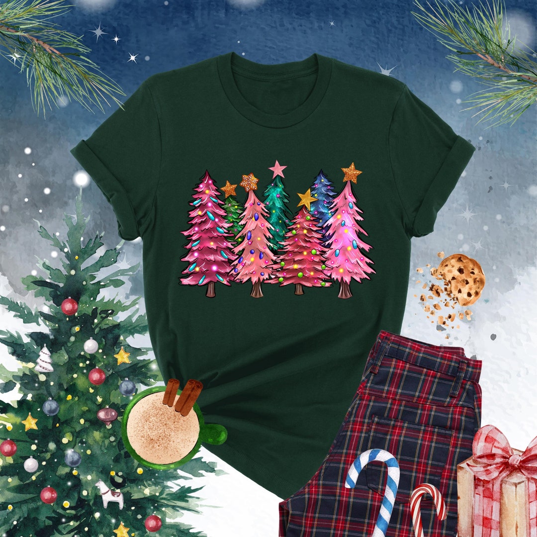 Christmas Trees Shirt, Women Christmas Gift, Cute Christmas Trees Shirt ...