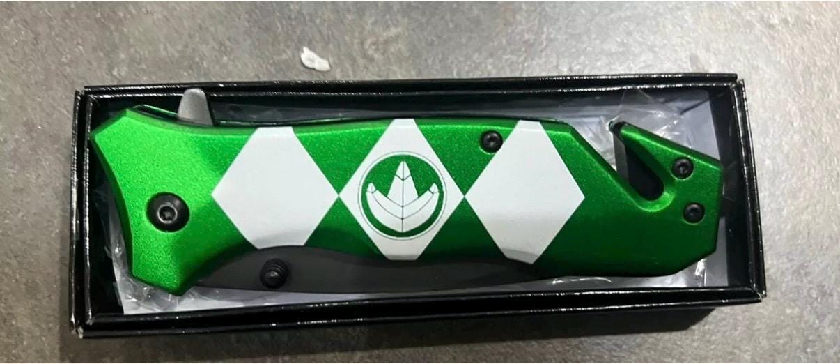 Power Rangers Green Tactical Spring Assisted Survival Pocket Knife9 - Etsy