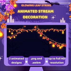 Glowing Leaf String - Animated Stream Decoration - Etsy