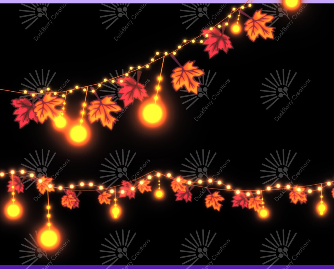 Glowing Leaf String - Animated Stream Decoration - Etsy