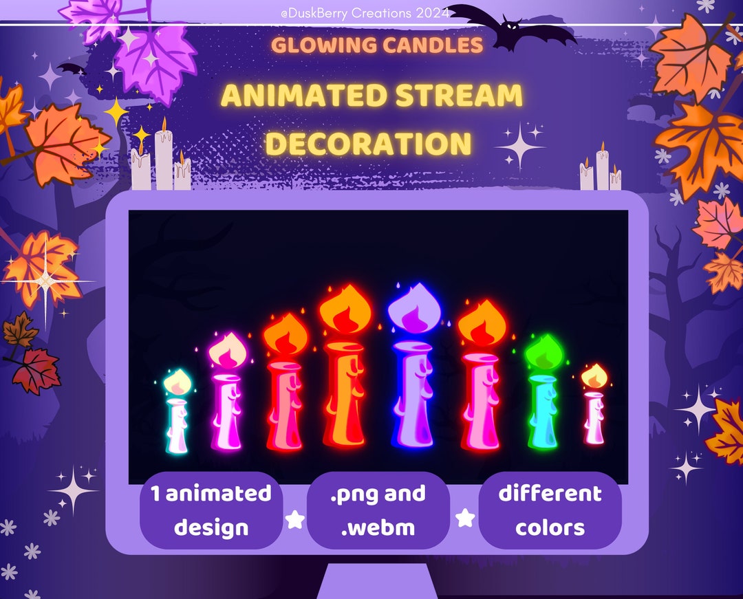 Glowing Candle - Animated Stream Decoration - Etsy