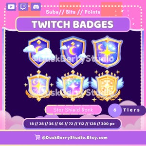Star Shield Twitch Badges: Channel Points Icon (digital Download) - Etsy