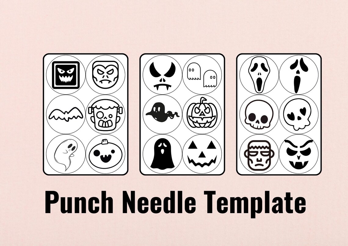 Punch Needle Embroidery Pattern, Punch Needle Coaster Template ...