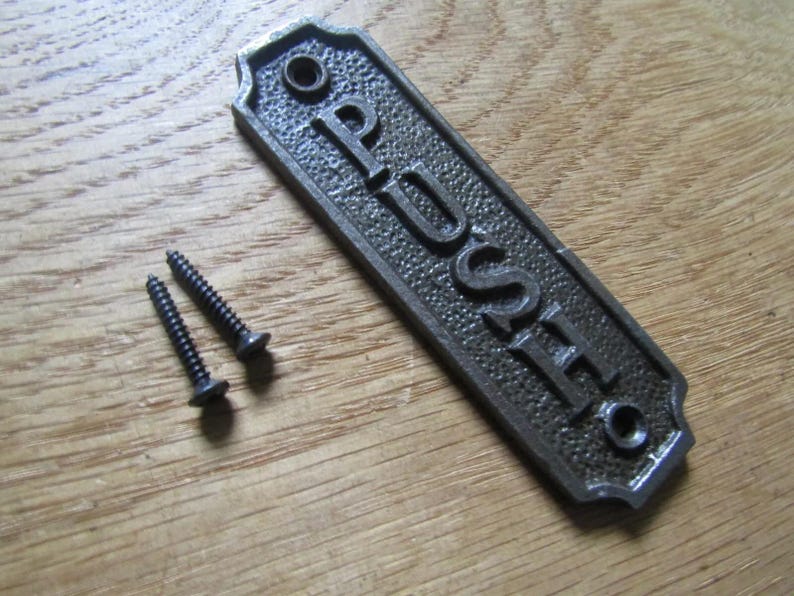 Rustic Iron Sign Vintage Rustic Industrial Wall Door Plaque Sign Notice ...