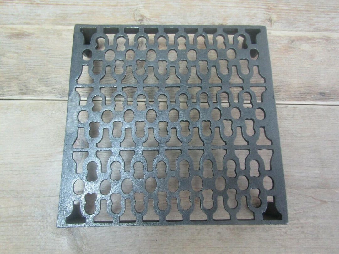 Rustic Iron BRICK Vent Cover Grill Repair Plate Cast Iron Old Style Air ...