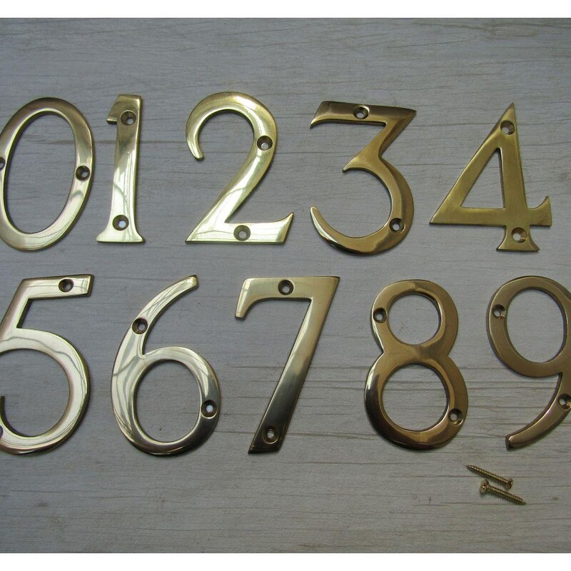 Brass House Numbers - Etsy