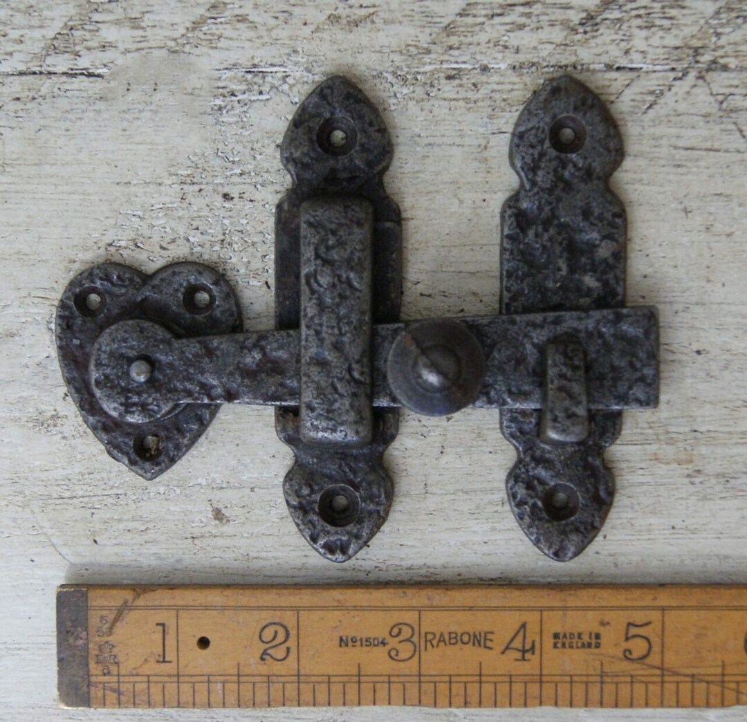 Rustic Iron Cupboard Door Latch Cast Iron Vintage Style Antique Iron - Etsy