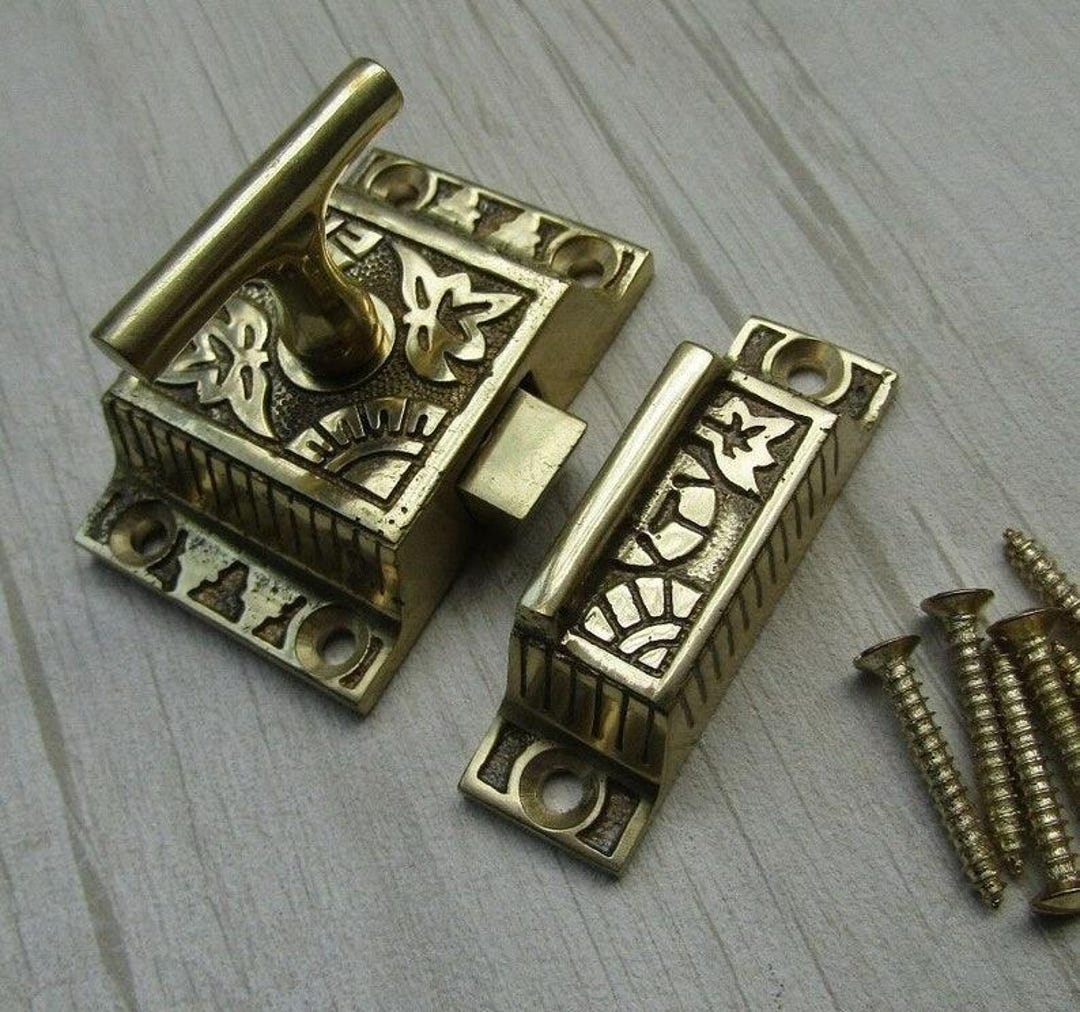 Ornate Cupboard Latch Turn Catch Classic Showcase Cabinet Door Latch ...