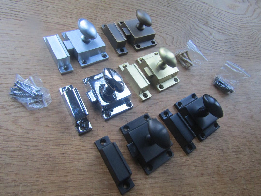 Cupboard Latch Turn Catch Classic Showcase Cabinet Door Latch Rim Lock ...