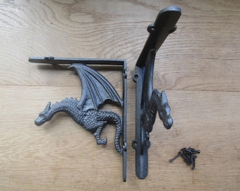 Rustic Iron Shelf Brackets Shelving Vintage Old Style Fancy Decorative ...