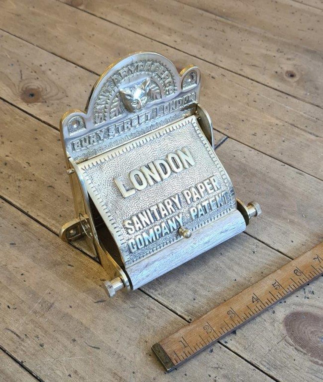 Rustic Toilet Roll Holder Solid Brass Vintage Victorian Retro Old Style ...