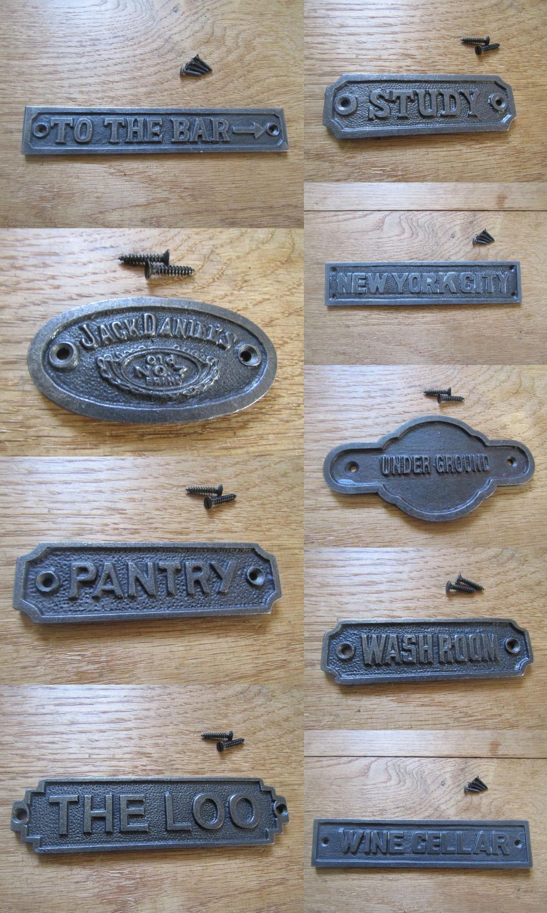 Rustic Iron Sign Vintage Rustic Industrial Wall Door Plaque Sign Notice ...