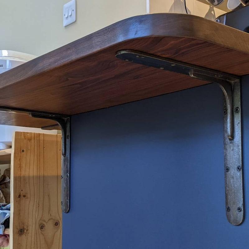 Rustic Iron Shelf Brackets Shelving Industrial Vintage Old Style ...