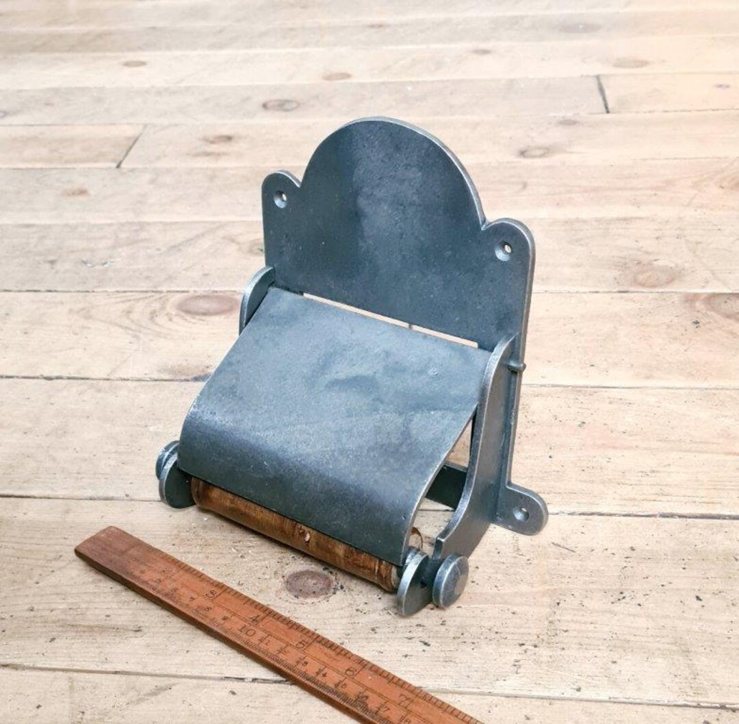 Rustic Toilet Roll Holder Cast Iron Vintage Victorian Retro Old Style ...