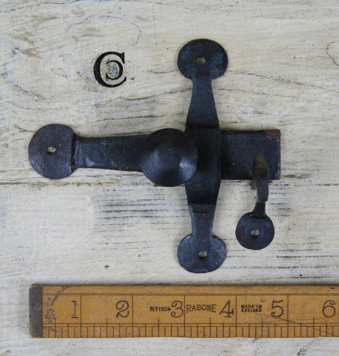 Rustic Iron Cupboard Door Latch Hand Forged Blacksmith Vintage Style ...