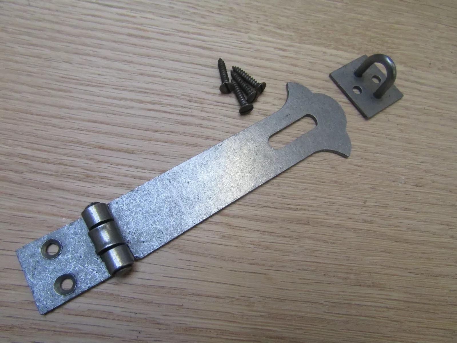 Rustic Metal Safety Hasp and Staple Door Latch Lock Blanket Box Trunk ...