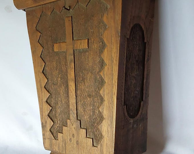 Antique Hand Carved Religious Shelf With Cross, Christianity, Home ...