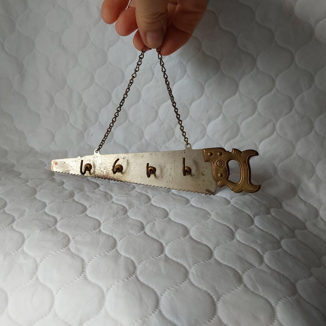 Antique Miniature Hand Saw Tool Key Rack Hooks Carpenter - Etsy